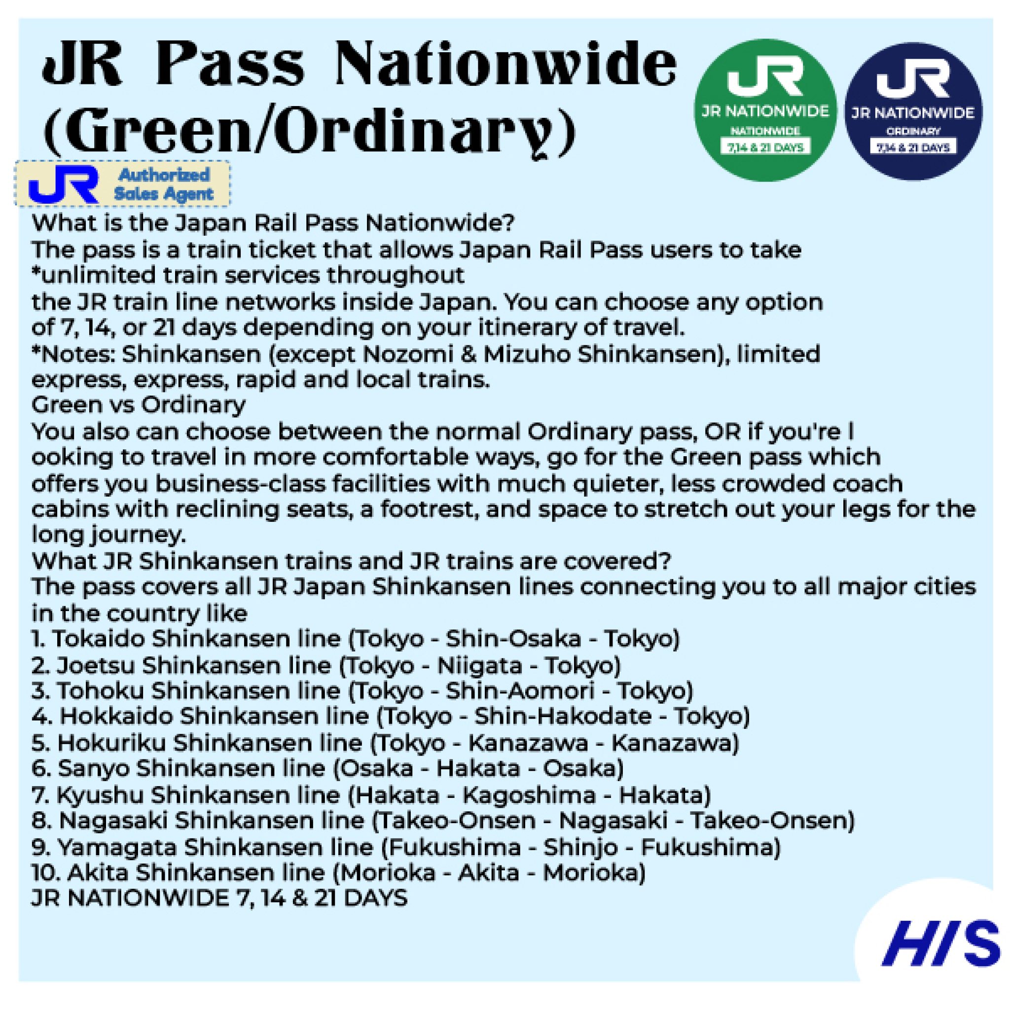 JR Pass Nationwide (Green)